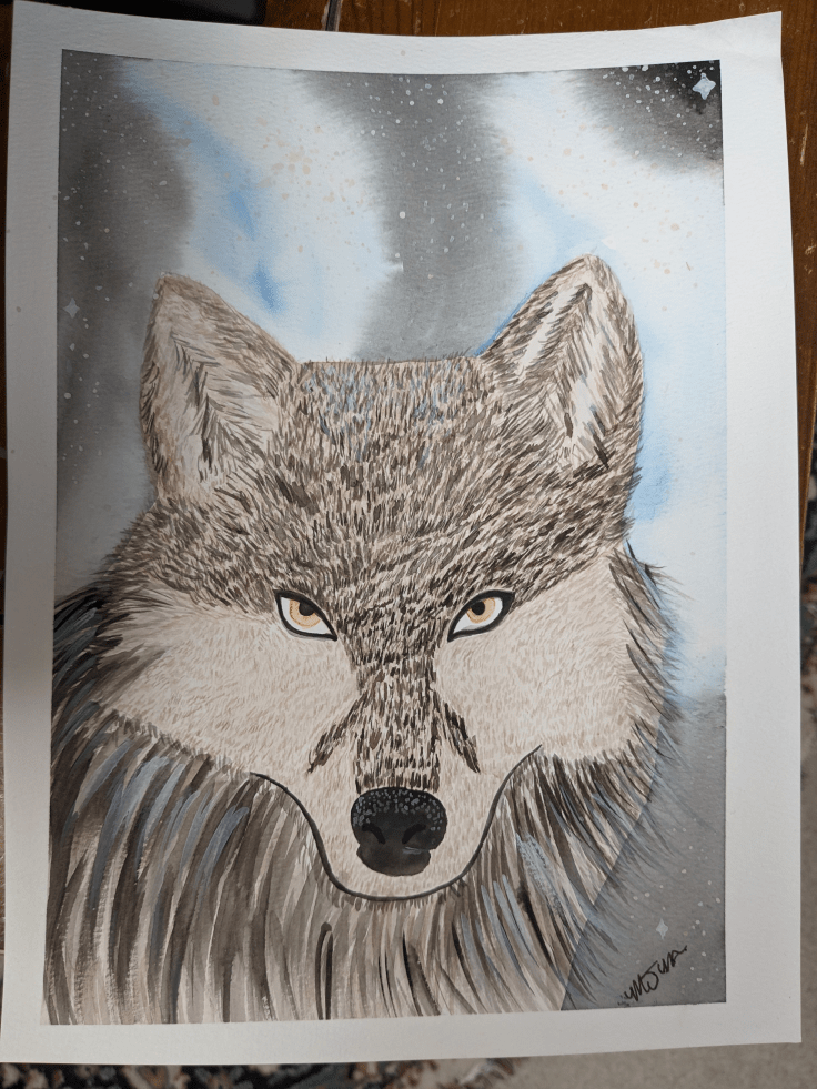 Art Gallery: Watercolor Wolf – The Tanuki Corner